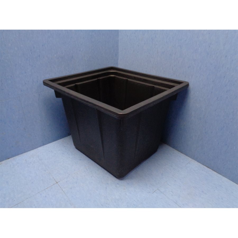 BASSIN DE PLASTIQUE NOIR 14" X 16" X 16"